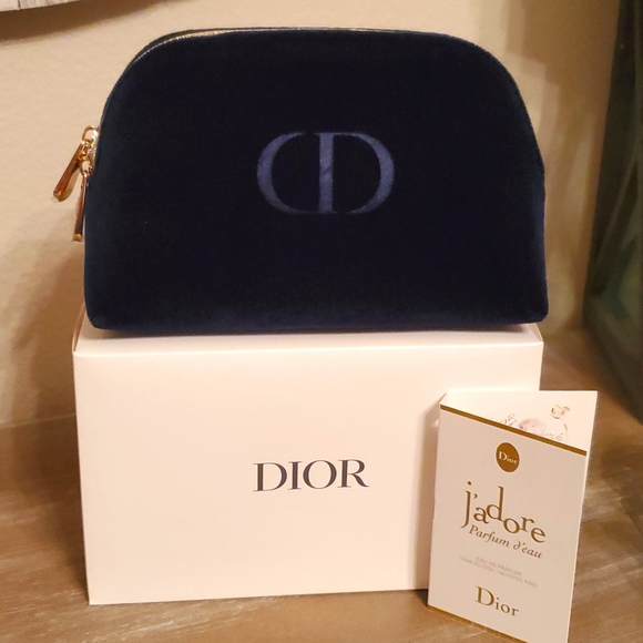 Dior | Bags | New In Box Never Used Dior Blue Velour Bag Pouch ...